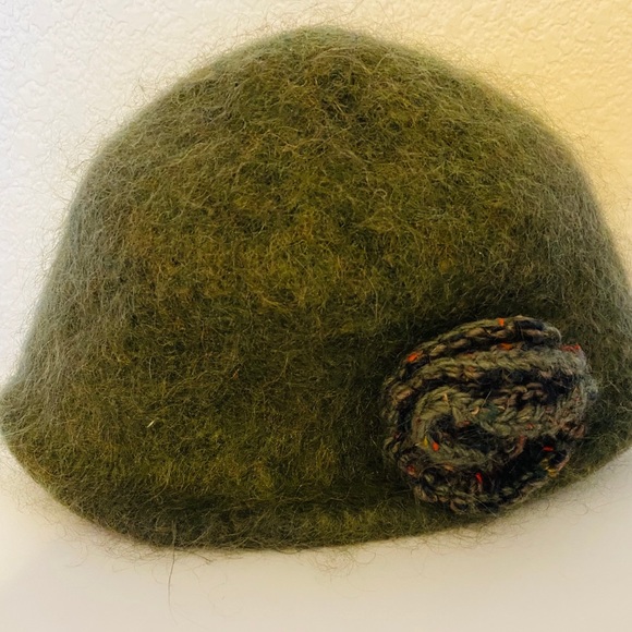 Hand Crafted | Accessories | Olive Green Boiled Wool Hat | Poshmark